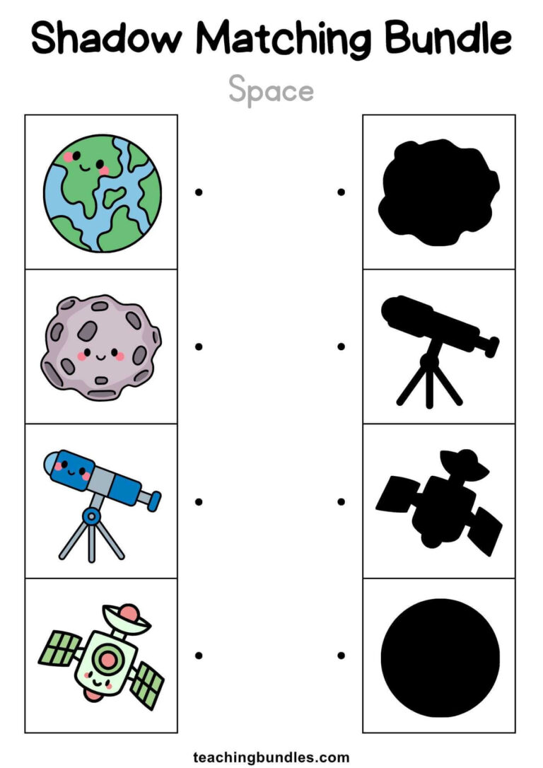 Shadow Matching Worksheets Bundle - Teachingbundles