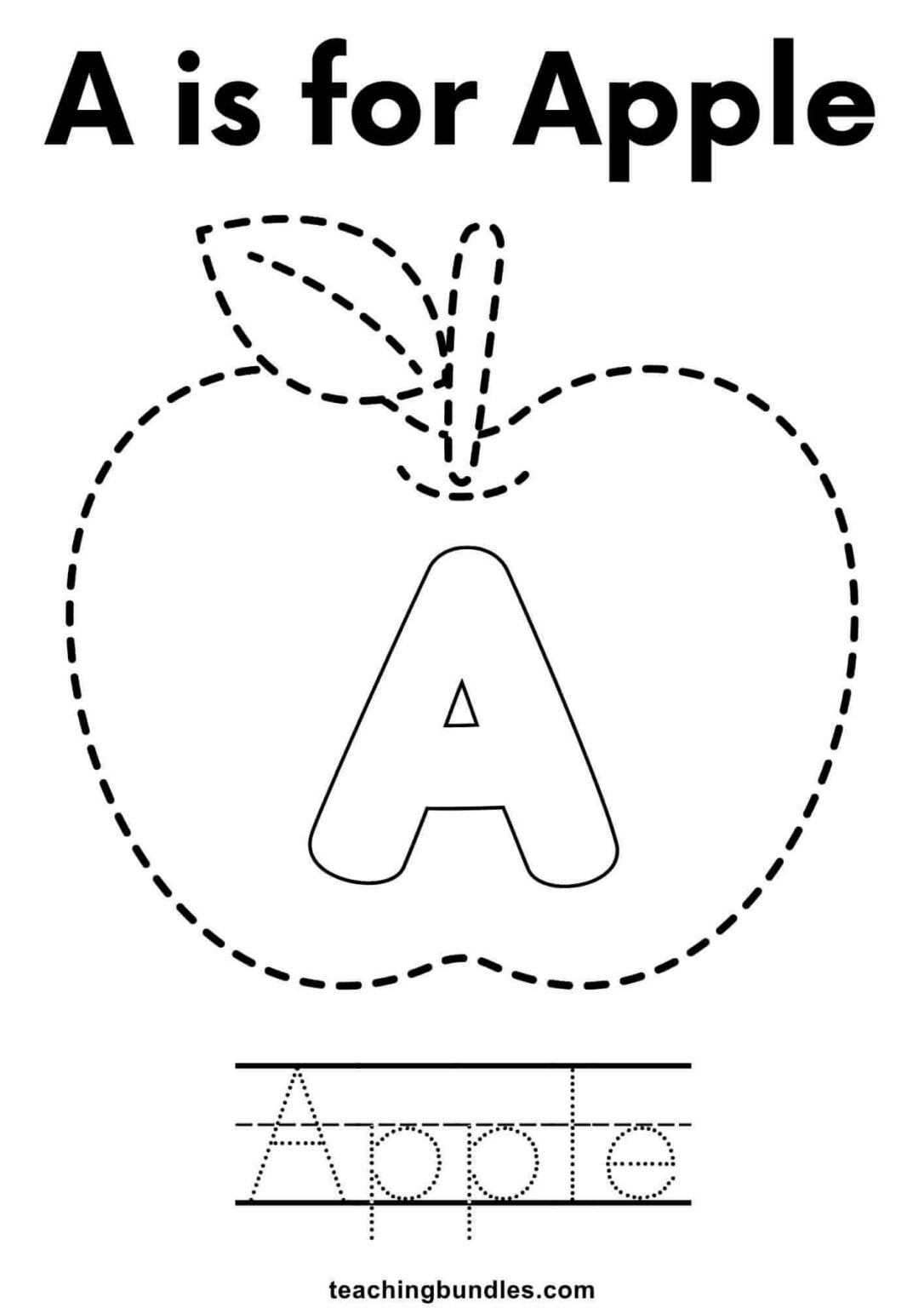 Apple Worksheets for Preschool - Teachingbundles