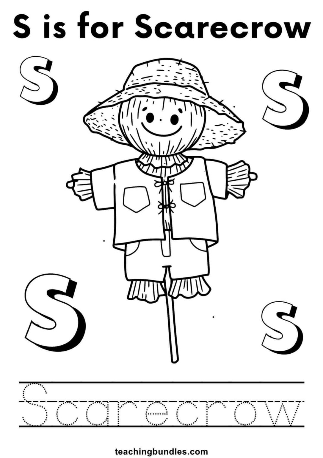 Scarecrow Worksheets for Preschool - Teachingbundles